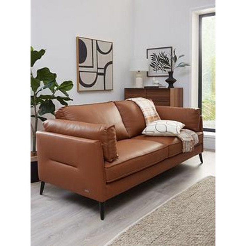 Very Home New Sasha 2 Seater Leather Sofa by Very | ufurnish.com