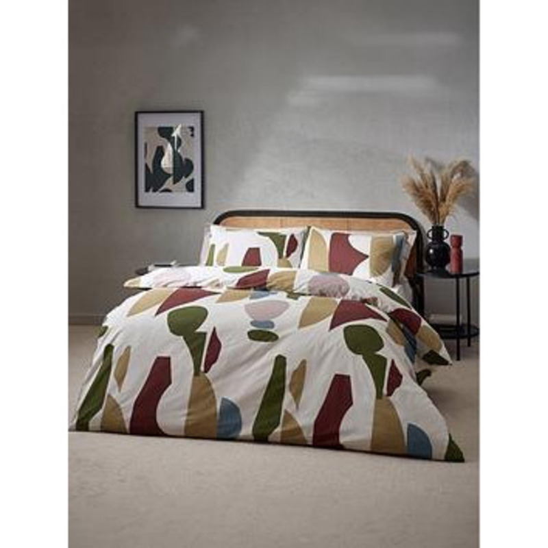 Hoem Hoem Meta Multi Abstract Print Duvet Set- Single by Very ...