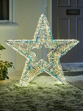 Festive 100 Cm Large Iridescent Multifunction Star Indoor/Outdoor ...