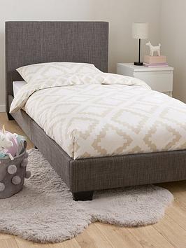 Very Home Riley Fabric Single Bed Frame With Mattress Options (Buy &Amp ...