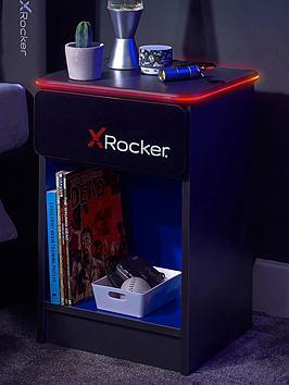 X Rocker Carbon-Tek Bedside Table With Wireless Charging And Neo Fibre ...