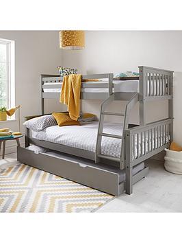 Very Home Novara Detachable Trio Bunk Bed With Mattress Options Buy Amp Save Ndash Grey Fsc Reg Certified Bed Frame Only by Very ufurnish