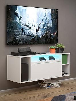 Very Home Dylan Wall Mounted Media/Gaming Unit - White by Very ...