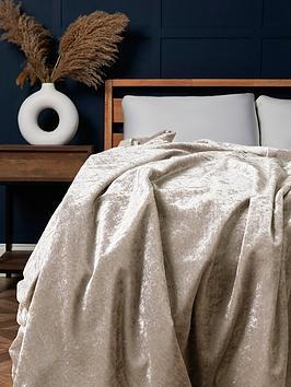 Very Home Crushed Velvet Throw - Blush by Very | ufurnish.com
