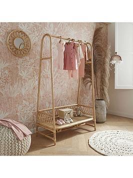 CuddleCo Aria Clothes Rail - Rattan, One Colour by Very | ufurnish.com
