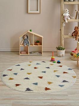 Everyday Snug Triangle Shaggy Circle Rug by Very | ufurnish.com