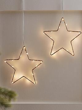 Lights4Fun 15Cm Gold Osby Star Light Duo by Very | ufurnish.com