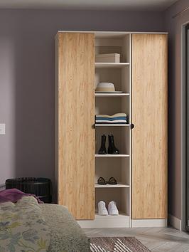 Swift Nefeli Ready Assembled Triple 2 Door Wardrobe With Shelving by ...