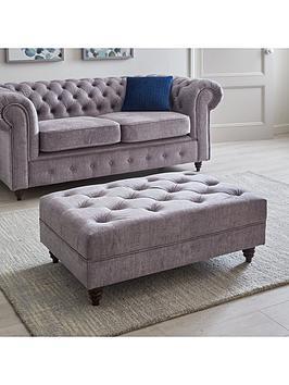 Very Home Laura Chesterfield Fabric 2 Seater Sofa - Grey - Fsc&Reg ...