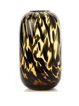 Hestia Tortoise Shell Glass Vase by Very | ufurnish.com