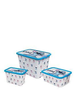 Disney Set Of 3 Stitch Storage Boxes by Very | ufurnish.com