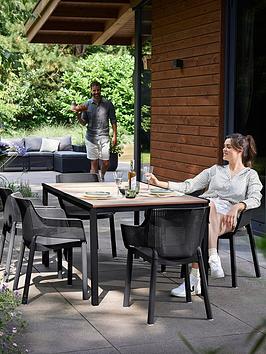 Keter Porto Table Wth 6 Elisa Chairs by Very | uFurnish.com