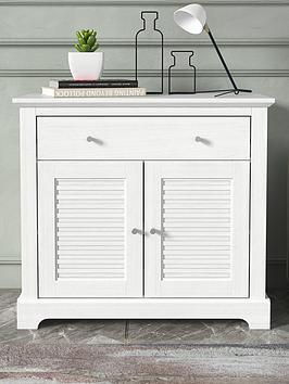 Gfw Salcombe 2 Door, 1 Drawer Compact Sideboard - White by Very ...