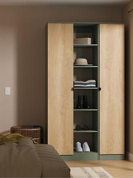 Swift Nefeli Ready Assembled Triple 2 Door Wardrobe With Shelving by ...