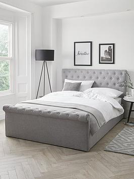 Aspire Chesterfield Linen Lift Up Storage Bed by Very | uFurnish.com