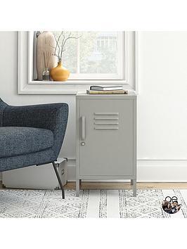 Dorel Home Bradford Metal Locker End Table by Very | ufurnish.com