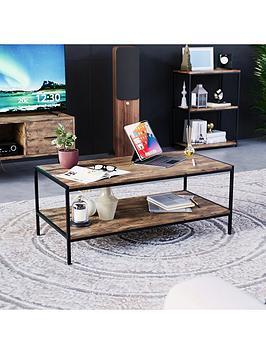 Vida Designs Brooklyn Coffee Table - Dark Oak by Very | ufurnish.com