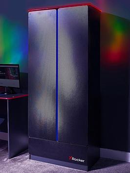 X Rocker Carbon-Tek 2 Door Wardrobe With Neo Fibre Led Lighting by Very ...