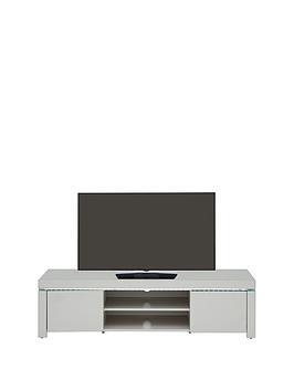 Very Home Atlantic High Gloss Tv Unit With Led Lights - Grey - Fits Up ...