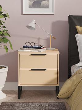 Swift Emerson Ready Assembled 2 Drawer Bedside Table by Very | ufurnish.com