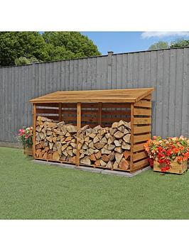 Mercia Pressure Treated Double Log Store by Very | ufurnish.com
