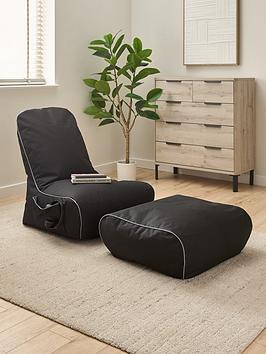 Kaikoo Rocker Gamer Chair Bundle With Footstool by Very | ufurnish.com