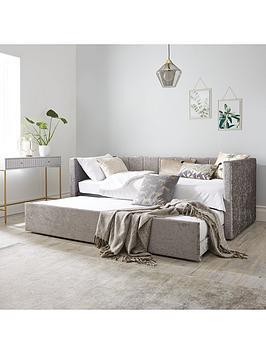 Crushed velvet trundle bed store