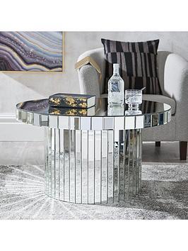 Round mirrored side table store