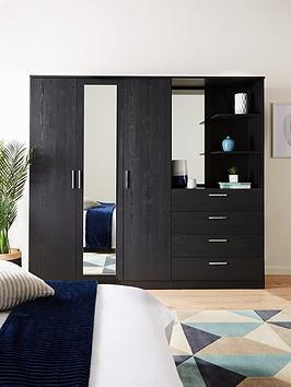 Black combi wardrobe store
