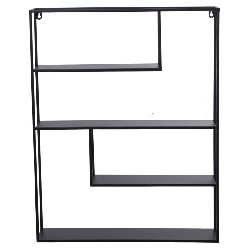 Black Metal Wall Shelf With Iron Buckets by Wayfair | ufurnish.com