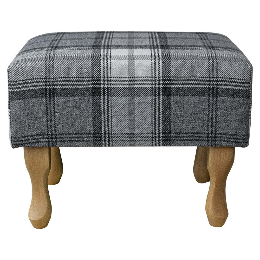 50cm Wide Square Tartan Footstool Ottoman by Wayfair | ufurnish.com