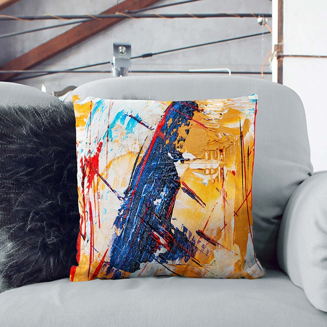 Abstract Art Painting Vol.167 by S.Johnson Cushion with Filling by ...