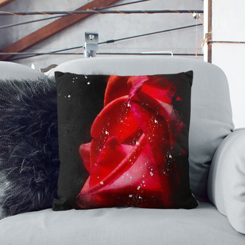 Petals of a Rose Paint Splash Cushion with Filling by Wayfair ...