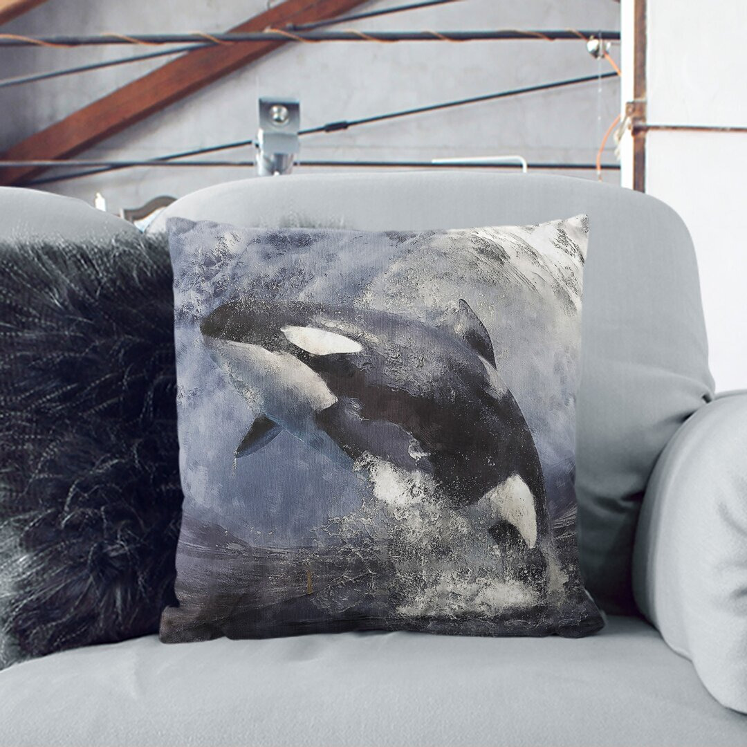 Killer Whale Painting Scatter Cushion with Filling by Wayfair ...