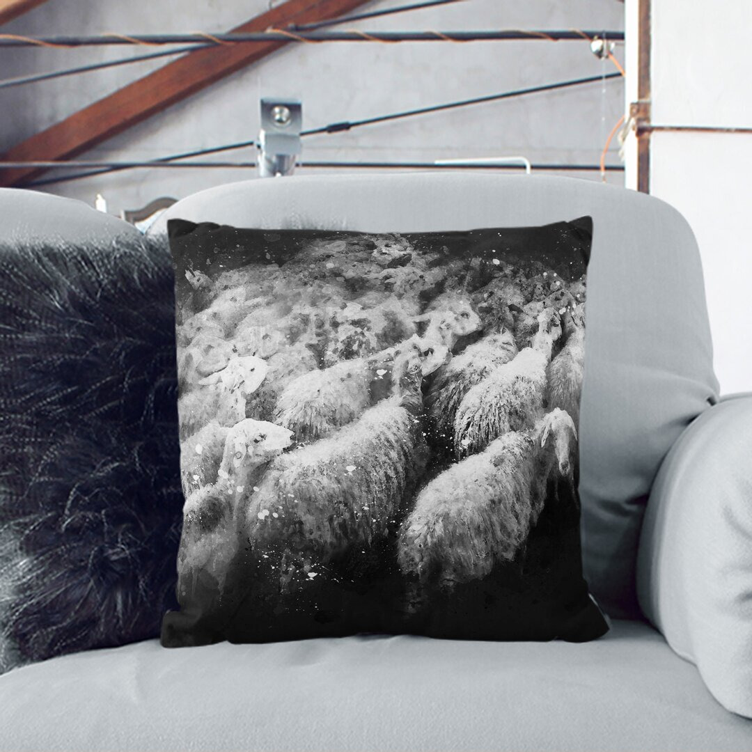 Flock of Sheep Vol.1 Paint Splash Scatter Cushion by Wayfair | ufurnish.com