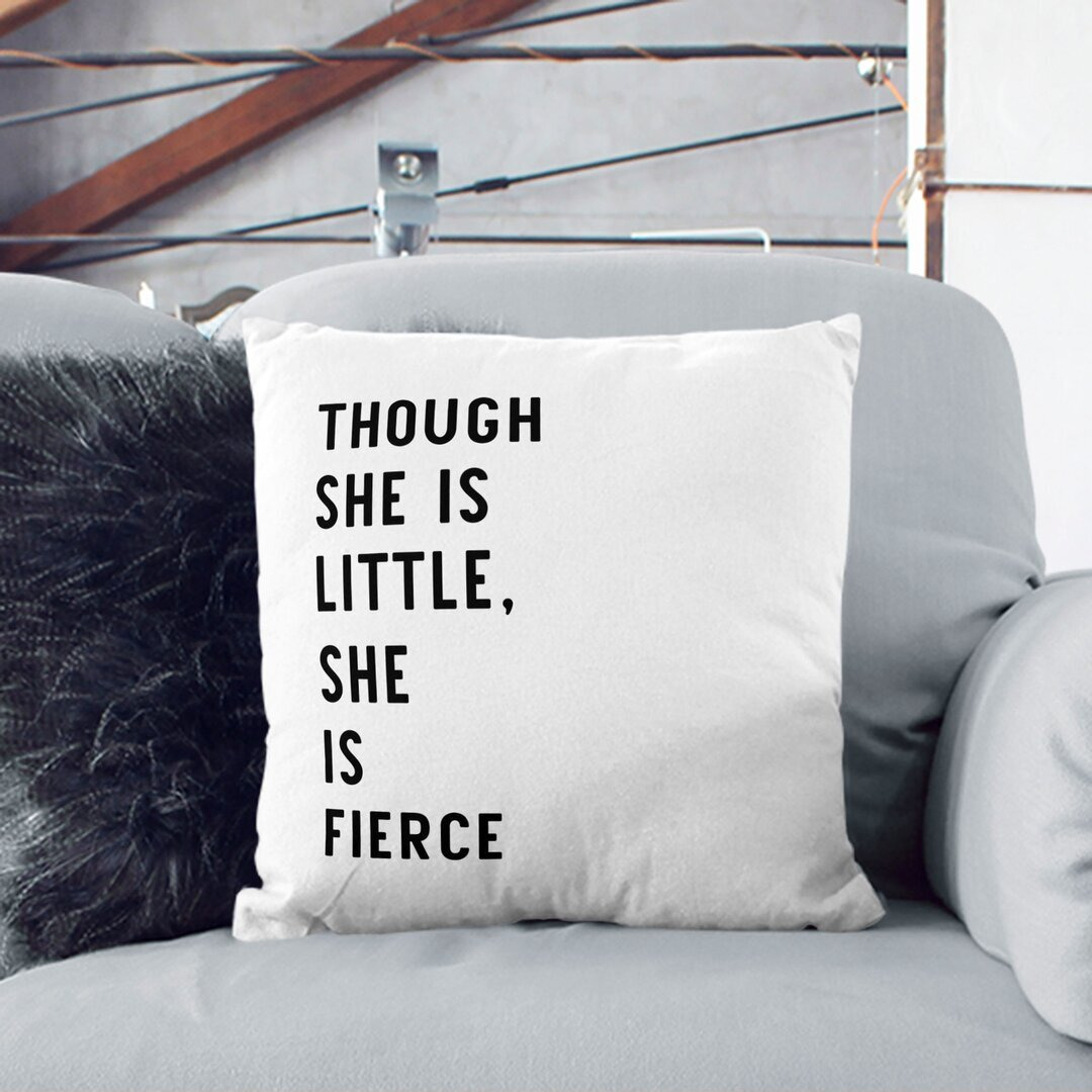 She Is Fierce Typography Scatter Cushion by Wayfair | ufurnish.com