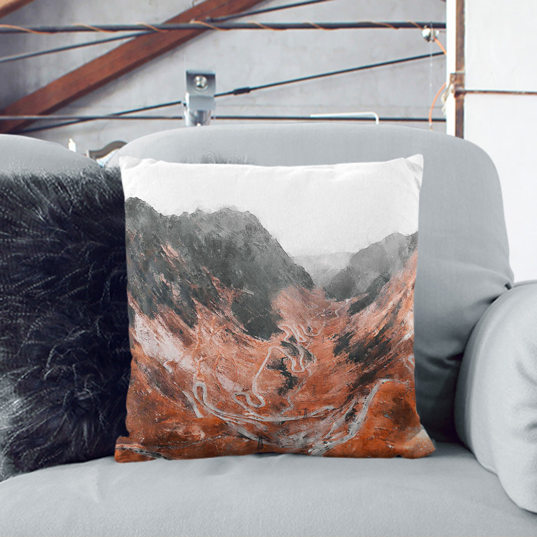 Transfagarasan Highway in Romania Scatter Cushion with Filling by ...