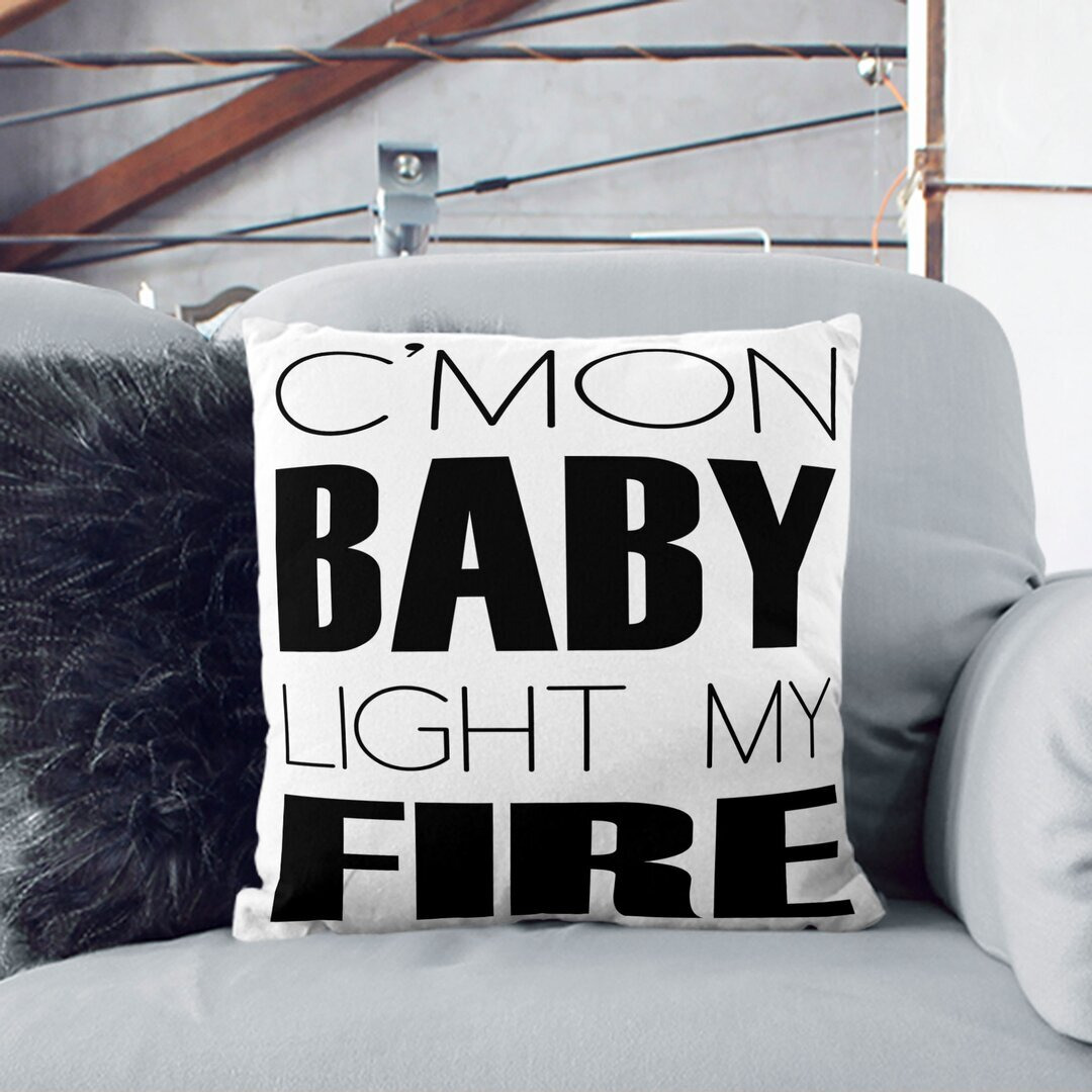 Light My Fire Typography Scatter Cushion by Wayfair | ufurnish.com