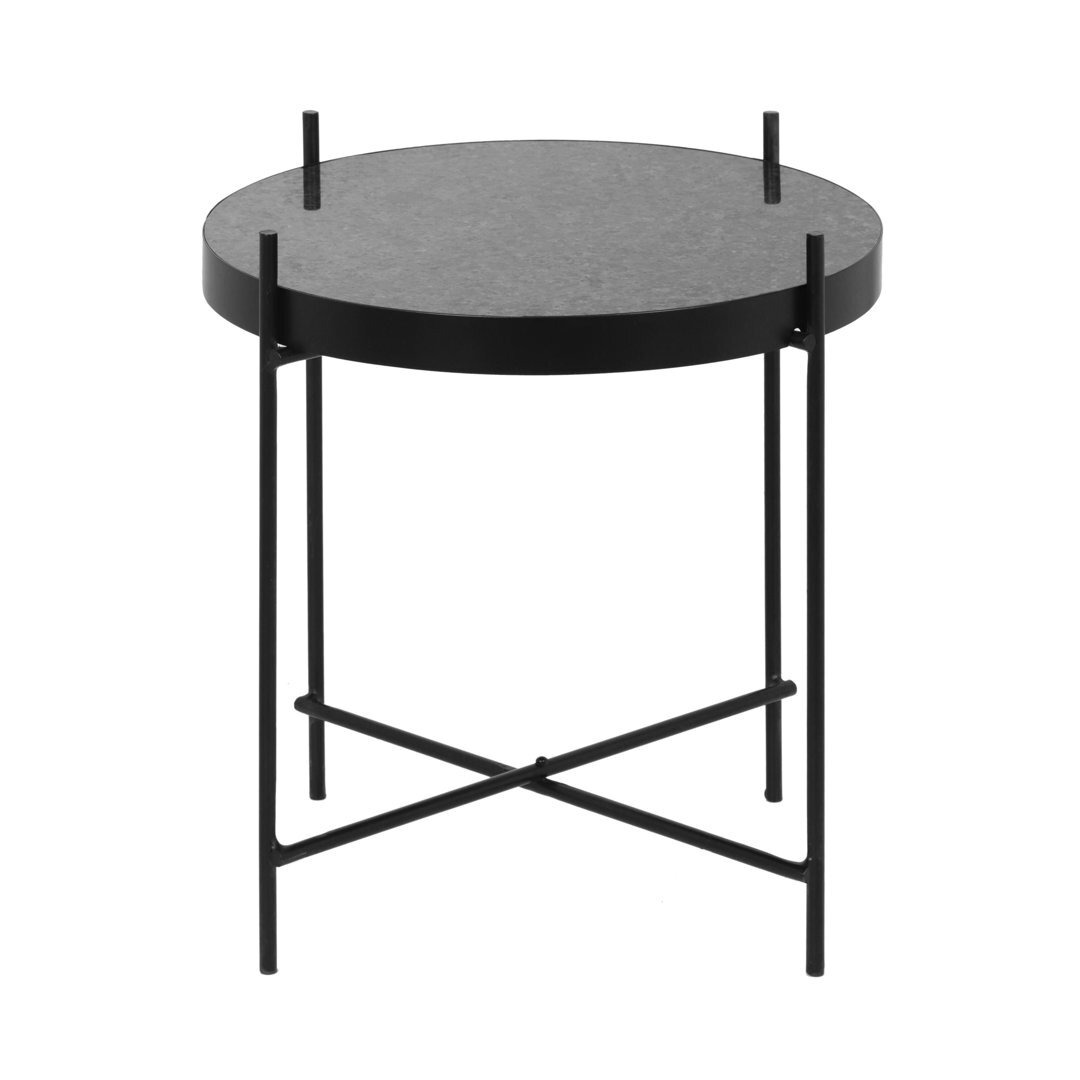 Mila Side Table - Black Granite - Black Matte Feet by Wayfair | ufurnish.com