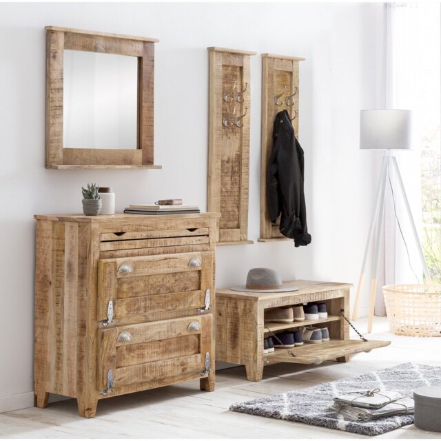 Marley Mango Solid Wood Hall Tree with Shoe Storage by Wayfair ...