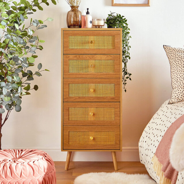 Aleenah 5 - Drawer Chest of Drawers by Wayfair | ufurnish.com