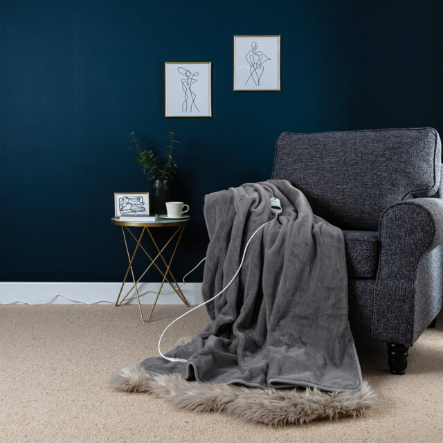 Slumberdown Elegantly Warm Heated Throw by Wayfair | ufurnish.com