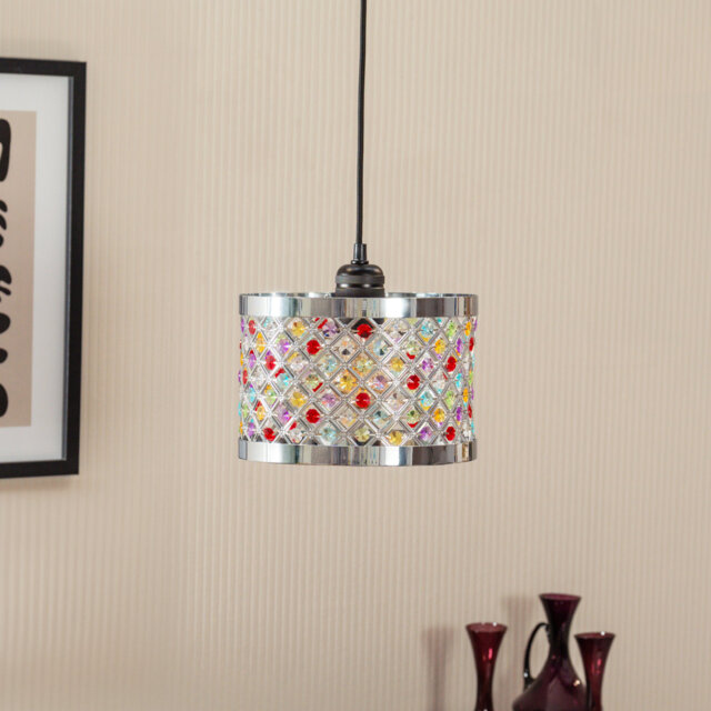 16.5cm H x 24cm W Metal Drum Lamp Shade (Clip On) by Wayfair | ufurnish.com
