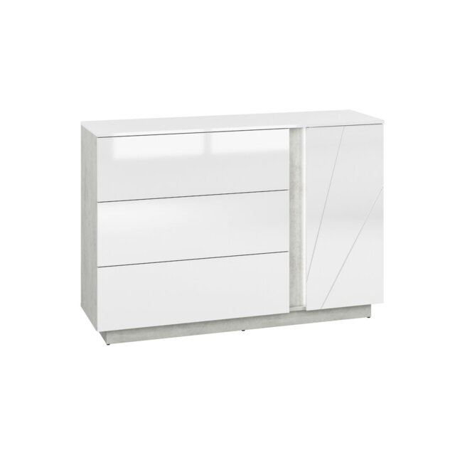 Decorian 3 Drawer 138Cm W Combi Chest by Wayfair | ufurnish.com