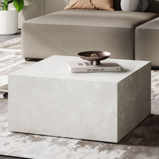 Coffee table MONOBLOC stone look 60 cm sand living room table sofa ...