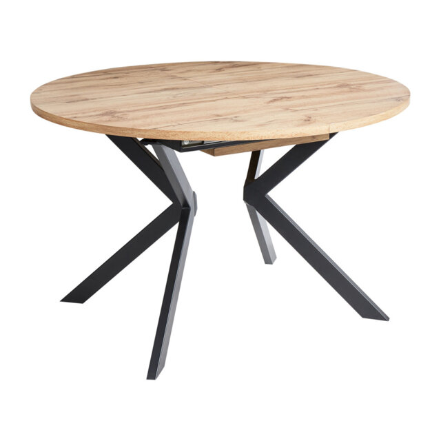 Extending Dining Table CARLEA Light Brown 120/160 cm 120 cm by Wayfair ...