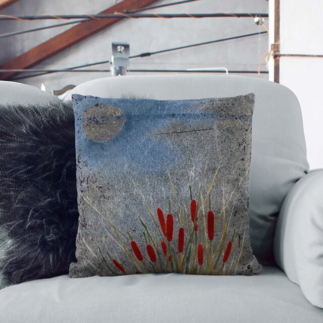 Cat Tails & Moon by Shibata Zeshin Cushion with Filling by Wayfair ...