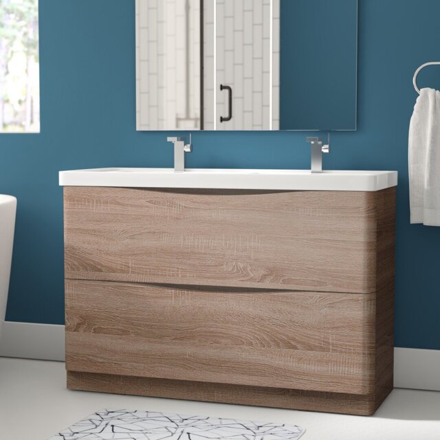 Stanhope 1200mm Free-Standing Double Vanity Unit by Wayfair | ufurnish.com