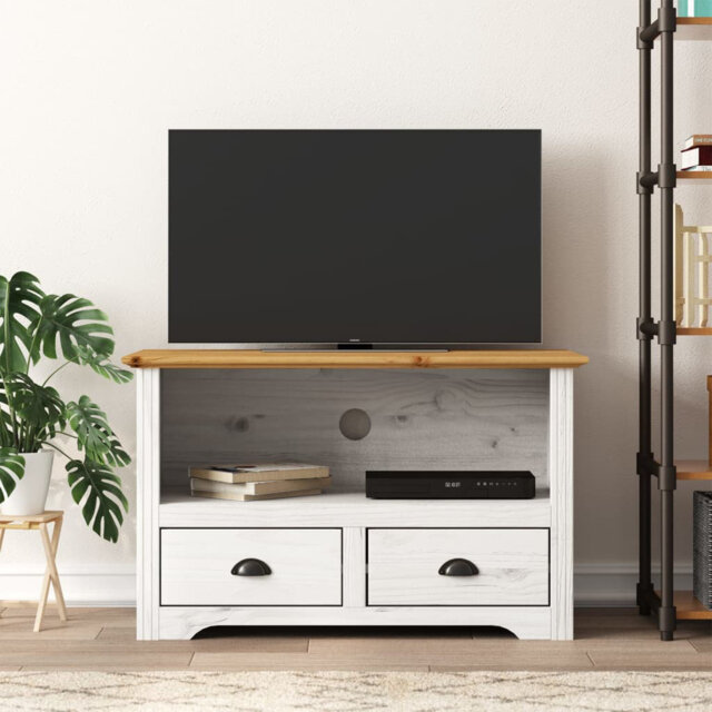 "TV Cabinet with 2 Drawers ""BODO"" 91,5x44,5x56 cm Solid Wood Pine" by Wayfair | ufurnish.com