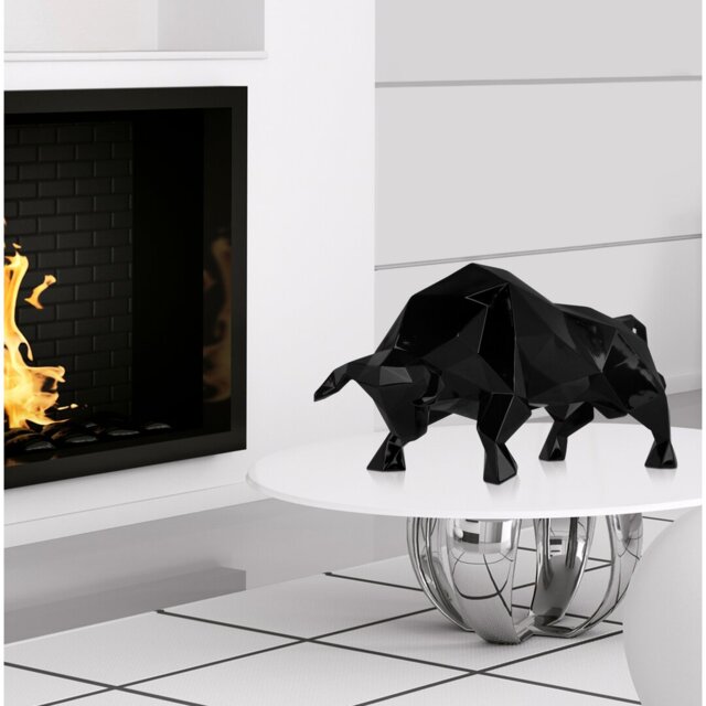 Low Poly Bull Resin Statue by Wayfair | ufurnish.com